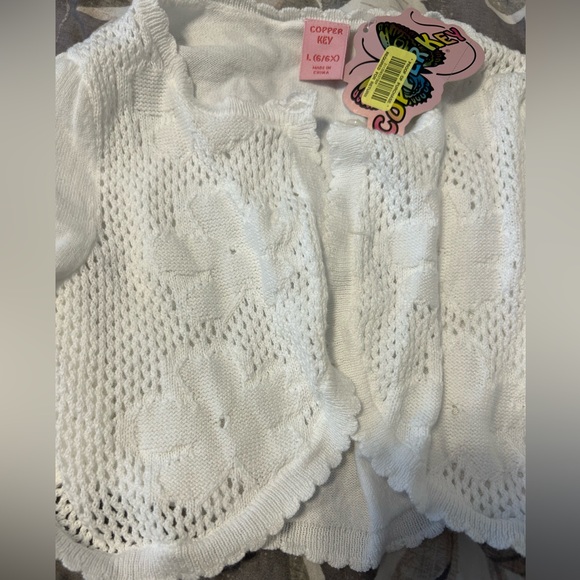 Copper Key | Shirts & Tops | Nwt Copper Key Girls White Long Sleeve ...